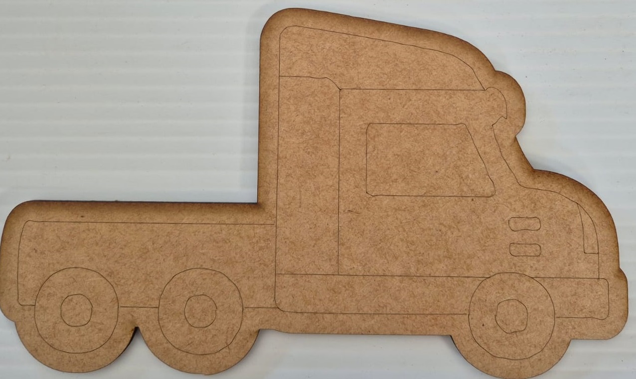 Large Wooden Truck Cutout – DIY Craft Shape